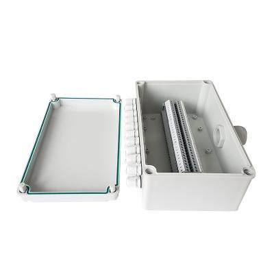 China ABS Plastic Electrical Enclosure Junction Box 250x150x100mm with 30x UK2.5B Terminal Blocks 32A for sale