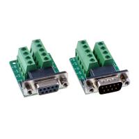 China DB9 D Sub 9 Pin Female Male RS232 Serial Adapter to Screw Terminal Blocks Breakout Board 5.08mm Pitch for sale