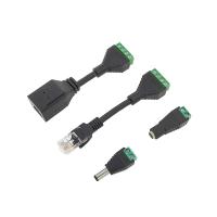 China RJ45 Female Jack to DC Power Plug Screw Terminal Adapter 5.08mm Pitch 300V 10A for CCTV Camera for sale