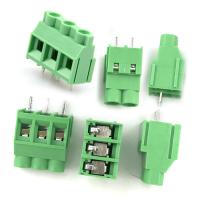 China 6.35mm Pitch PCB Screw Terminal Block Connector 2 Pin 3 Pin 300V 50A Jointable for sale