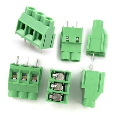 China 6.35mm Pitch PCB Screw Terminal Block Connector 2 Pin 3 Pin 300V 50A Jointable for sale