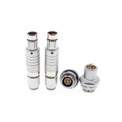 China F Series Waterproof Metal Push Pull Circular Cable Mount Plug Connector 4A 7.5mOhm for sale
