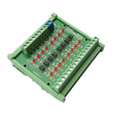 China TTL HTL Signals Converter Terminal Blocks Board 8 Ways for PLC NPN PNP 5V 24V Input for sale