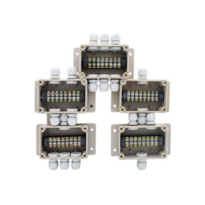 China IP65 Waterproof Cable Distribution Junction Box 100*68*50mm With Terminal Blocks Wall Mounting for sale