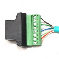 China RJ45 Female Jack 8P8C to 8 Pin Screw Terminal Block Adapter for CCTV 38x32x12mm for sale