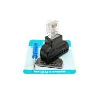 China RJ45 Male 8P8C to 8 Pin Screw Terminal Block Adapter 38x32x12mm for CCTV for sale
