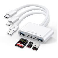China USB 3.1 Type-C to USB 2.0 Hub SD TF OTG Card Reader 5.5 cm Aluminum for Laptop Tablet for sale