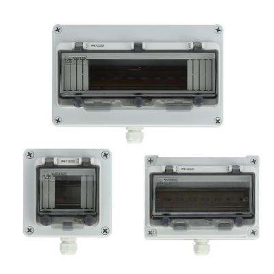 China Wall Mounted Plastic Enclosure IP67 Waterproof 6 Way 8 Way Circuit Breaker Box for sale