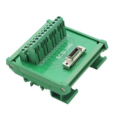 China SCSI 20 Pin MR-J2CN1 Servo Connector Breakout Board Adapter 90mm x 87.5mm for sale