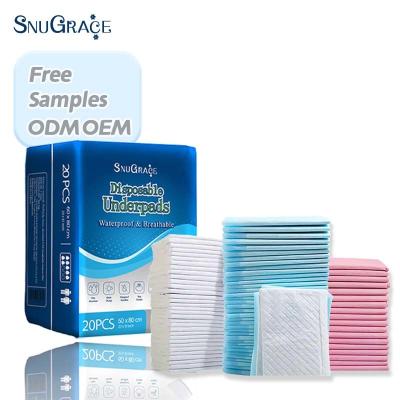 China 6Ply Layer SNUGRACE Disposable Incontinence Waterproof Underpad Bed Pad for Medical for sale