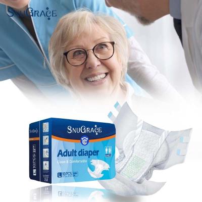 China XL Fluff Pulp Deodorize Non Woven Fabric Printed Adult Diaper with 6000ml Absorbency for sale