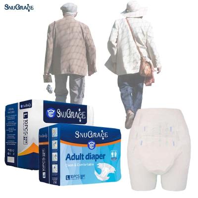 China Disposable Soft Breathable Absorption SnuGrace Night Diaper for Elderly and Unisex Adults for sale