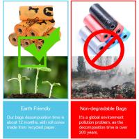 China Custom Label Dog Poop Bag Biodegradable Compostable Degradable for Pet Waste Disposal for sale