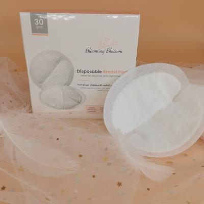 China Leakproof Custom Logo Absorbent Disposable Breastfeeding Postpartum Breast Pads 13cm for sale