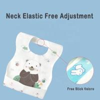 China Custom Printed Non-woven Baby Bibs with Waterproof Design and Elastic Band BB-01 for sale