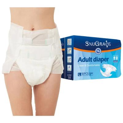 China Non Woven Fabric High Absorbance Adult Diapers with Free Shipping and PE Backsheet for sale
