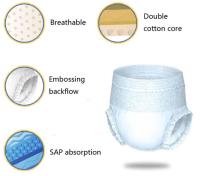 China 52-125g PE Backsheet Disposable Adult Diaper with Comfortable Panty Type Design for sale