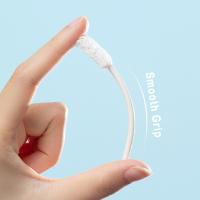 China Disposable Baby Oral Skimmed Gauze Cleaning Brush Cotton Swab Mouth Tongue Cleaner for sale
