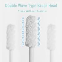 China Disposable Baby Oral Skimmed Gauze Cleaning Brush Cotton Swab Mouth Tongue Cleaner for sale