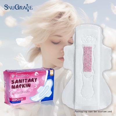 China Anti-Leak SnuGrace Bamboo Charcoal Negative Ion Ultra Thin Fast Absorbing Breathable Women's Sanitary Napkin for sale