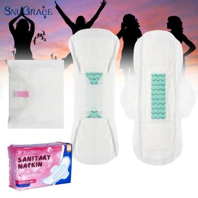 China Super Absorbent Core Non-woven Fabric Surface Wholesome Negative Ion Sanitary Napkin for sale