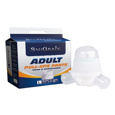 China Adults Disposable Incontinence Panty Diaper Pants with Soft Nonwoven Fabric Top Sheet for sale