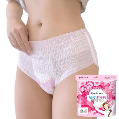 China Super Absorbent Disposable Menstrual Panties for Women Ladies and Girls Night Time for sale