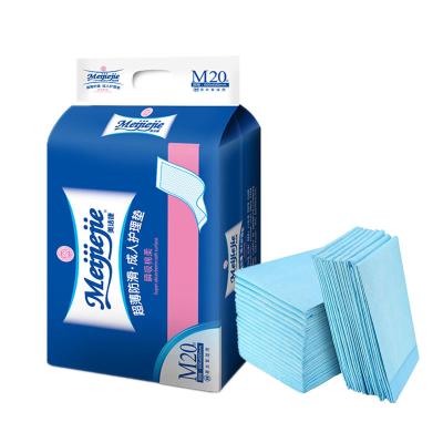 China Anti-Leak 3D Leak Prevention Channel Embroidered Disposable Underpad for Adults for sale