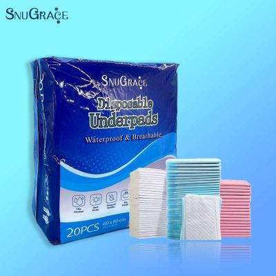 China Top Sheet Soft Nonwoven Fabric Super Absorbent Disposable Underpads for Men and Women for sale