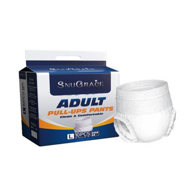 China Absorption Dry Surface Ultra Absorbent Adult Diaper Pants Type 0.05-0.1kg/pc for Market for sale