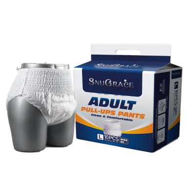 China Plain Woven Disposable Adult Panty Style Diaper for Comfortable Incontinence Support for sale