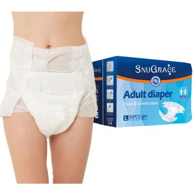 China Hospital Adult Care Urine Absorbent Hook Loop Magic Tapes Adult Diapers for Elderly Sap for sale