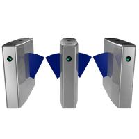 China High Speed Access Control Turnstile Gate , RFID Card Flap Barrier Gate Bridge Type for sale