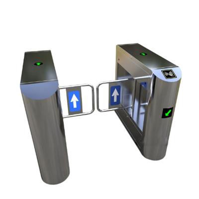 China Bank Swing Barrier Automatic Turnstiles RFID Swing Glass Gate For Access Control System for sale