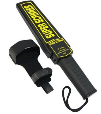 China Hand Held Body Metal Detectors Light / Voice Alarm Essensive Metal For Goverment for sale