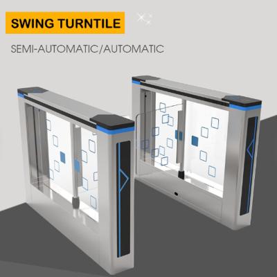 China Full Automatic Swing Security Turnstile Gate Fast Speed DC Brushless Motor 50W/24V for sale