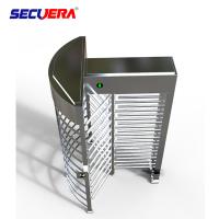 China 120 degree single channel automatic RFID access control full height turnstile barrier gate for sale
