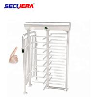China RFID card integrated motorised 304 stainless steel full height high entry exit turnstile barrier gate for sale