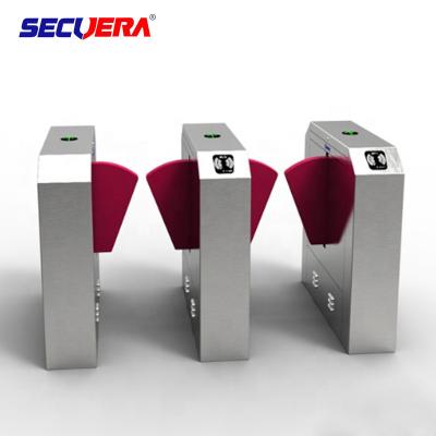 China Access control system fingerprint turnstile gate qr code reader flap turnstile barrier gate for sale