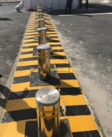 China Stainless Steel Bollards Hydraulic Road Blocker Variable Frequency Controller With LED Light for sale