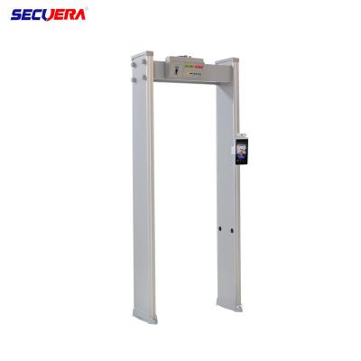 China Metal Walk Through Door Frame Body Temperature Measurement With Face Recognizion for sale