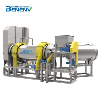 China Super Rotary Sludge Dryer High Thermal Efficiency Wastewater Sludge Treatment for sale