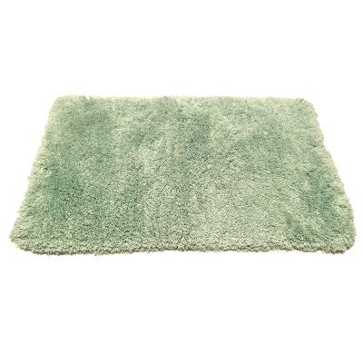 China Wholesale Washable Bathroom Carpets Gray Color Tufting Shaggy Fluffy Bath Mat Set for sale