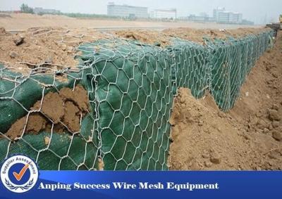China PVC Coated Hot Dipped Gabion Wire Mesh For Flood Bank Customized Length for sale