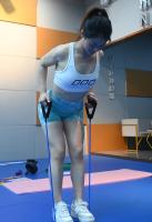 China Customizable Single TPE Resistance Bands with Handles for Exercise for sale