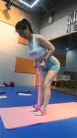 China Beginner Fitness Equipment: Pink Resistance Tubes with Foot Pedal for Sit-Ups for sale