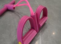 China Beginner Fitness Equipment: Pink Resistance Tubes with Foot Pedal for Sit-Ups for sale