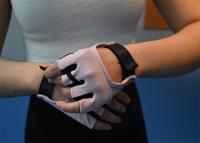 China Black and Pink color Yoga Hand Gloves Yoga Exercises Pilates Full Finger Gym Gloves for sale