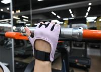 China Purple color Home Gym Pilates Gloves Open Finger Yoga Gloves For Women for sale