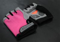 China Grey and Black Fingerless Workout Gloves: Padded Cycling Gloves with Polyester Material for sale